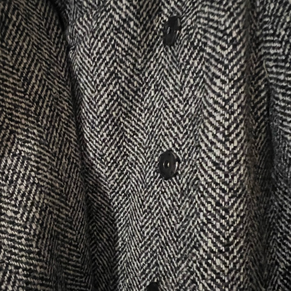 Uk Style French Connection Herringbone Big Collar Jac… - Gem